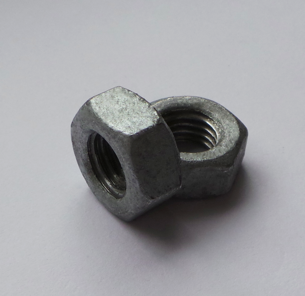 M10 Hot Spun Galvanised Steel Hex Nut (100) | British Bolts