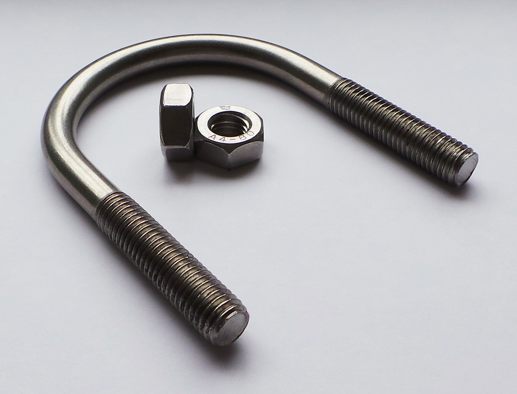 47mm X M8 Grip Stainless Steel Grade 316 U Bolt & 2 Nuts | British Bolts